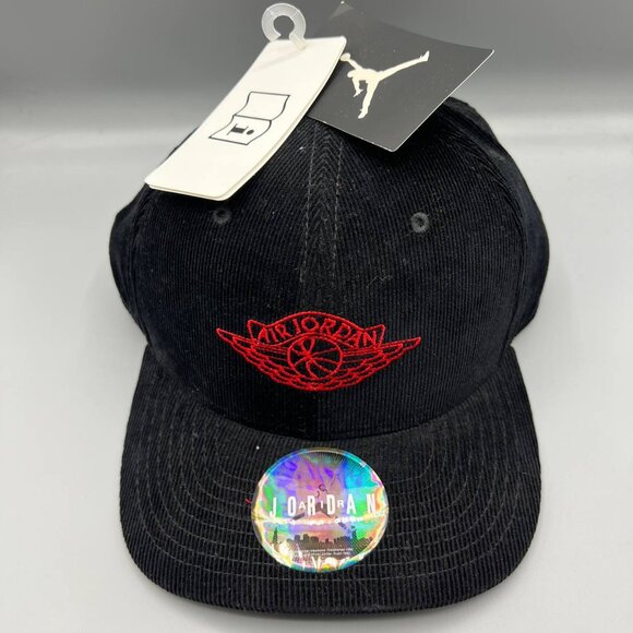 Jordan | Accessories | Air Jordan Wings Hat Men Black Corduroy Jumpman ...